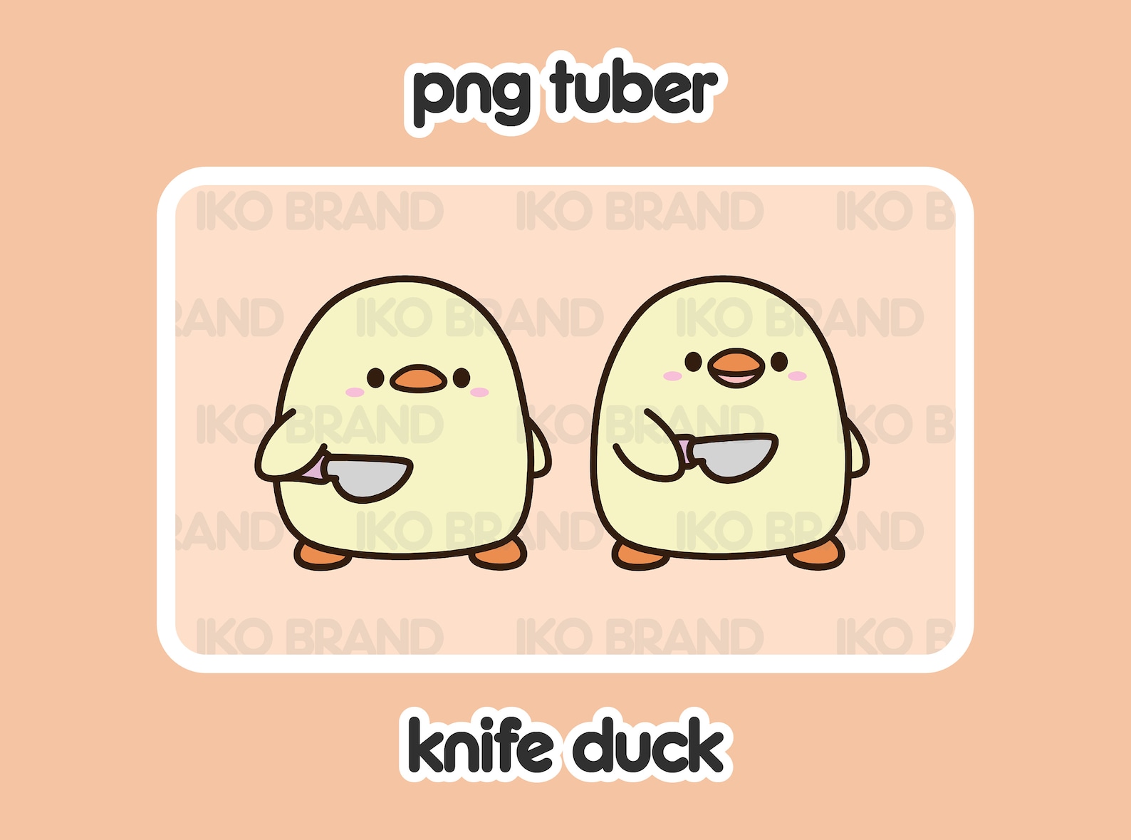 Pngtuber Knife Duck Chibi Cute Kawaii Twitch - Etsy