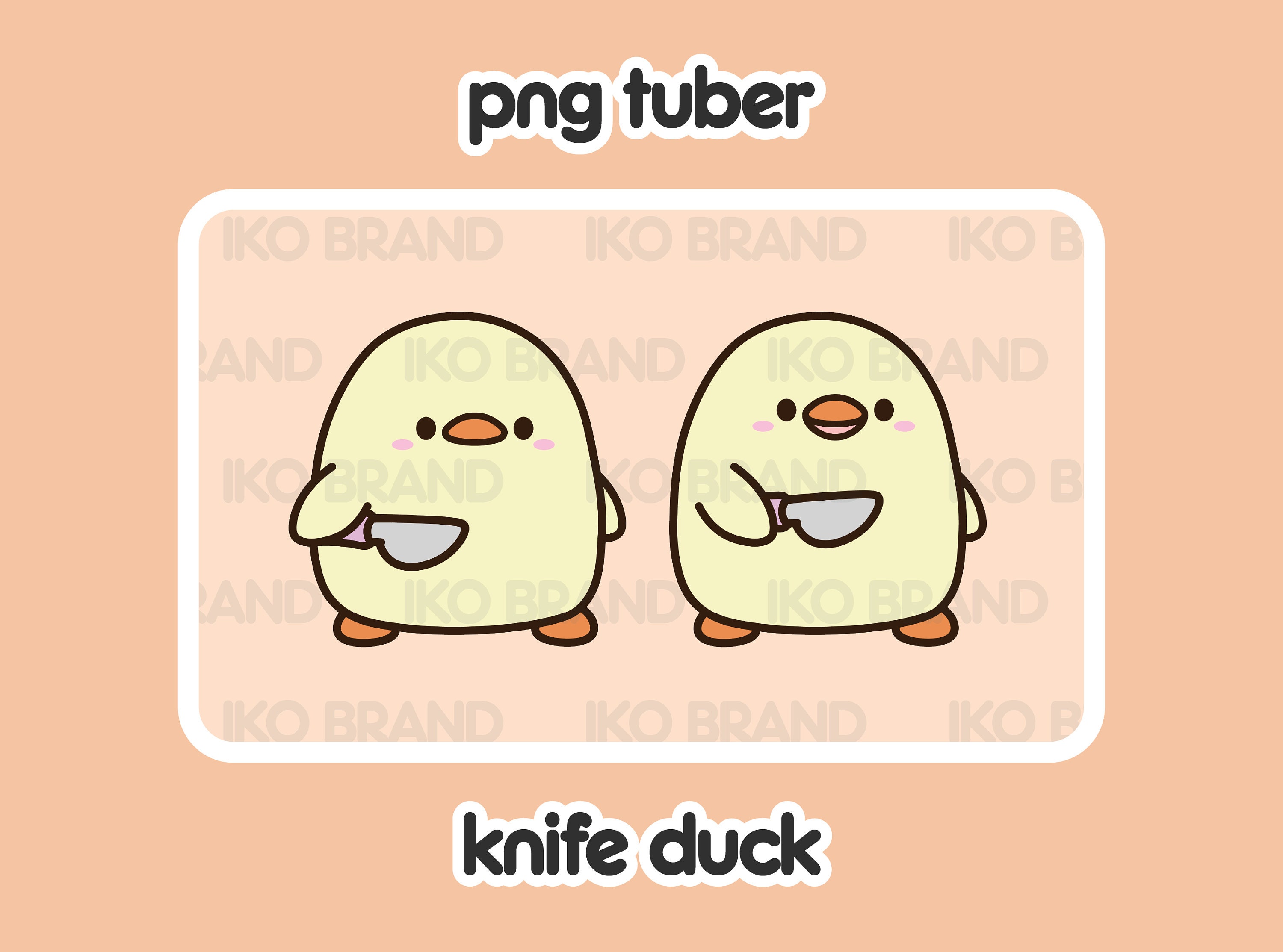 Pngtuber Knife Duck Chibi Cute Kawaii Twitch Youtube Vtuber Streaming ...