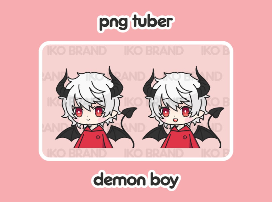 Pngtuber - Demon Boy | Gamer | Chibi | Cute | Kawaii | Twitch | Youtube ...