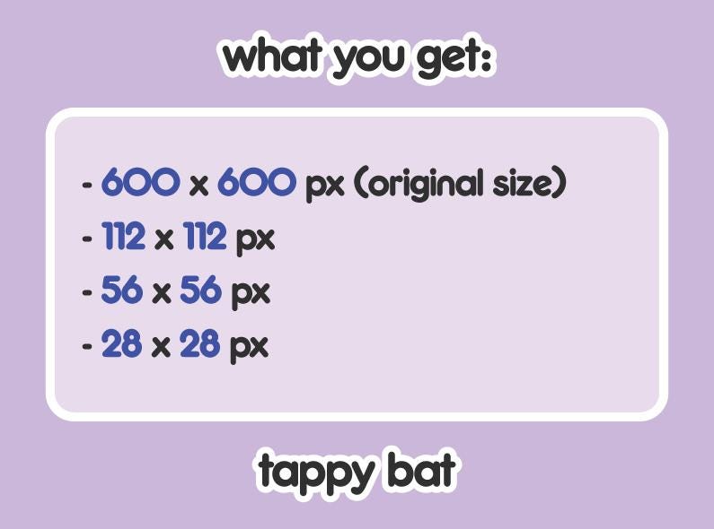 Animated Emote - Bat Tippy Taps | Cute | Kawaii | Chibi | Twitch ...