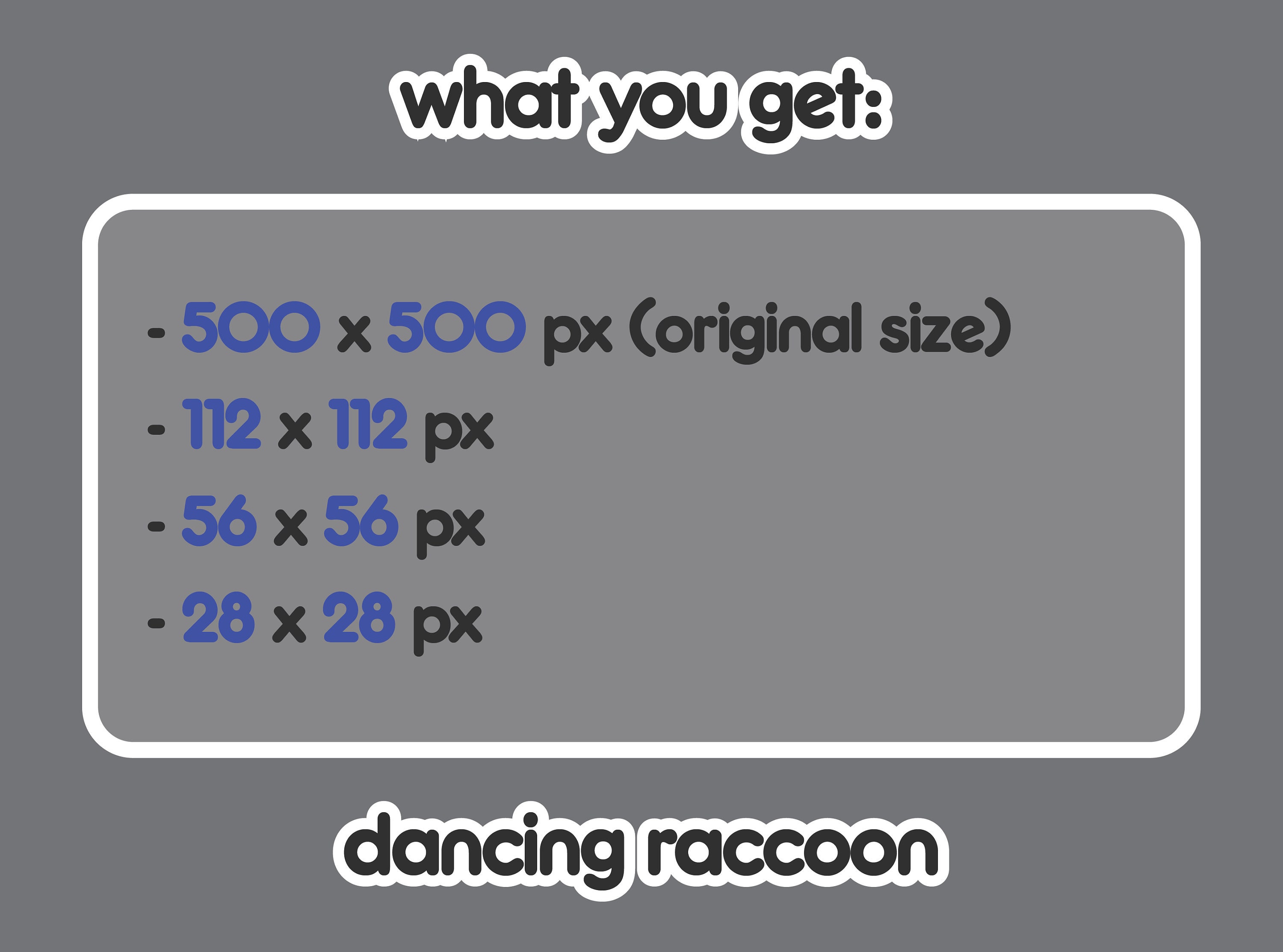 Dancing Raccoon Animated Emote: Chibi Twitch, Youtube, Discord (GIF ...
