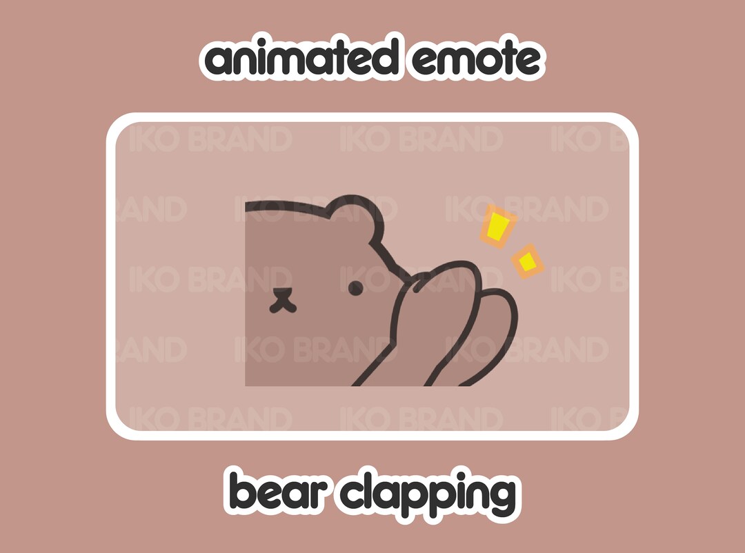 Animated Emote - Bear Clapping | Clap | Nice One | Cute | Kawaii ...