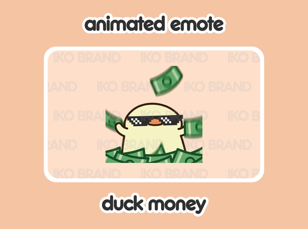 Animated Emote - Duck Rich Money Hype | Cute | Kawaii | Chibi | Twitch ...