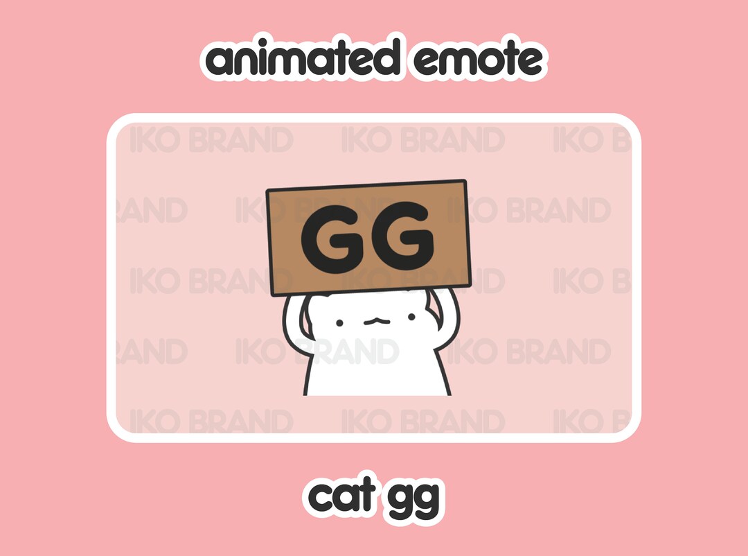 Animated Emote - Cat GG | Cute | Kawaii | Chibi | Twitch, Youtube ...