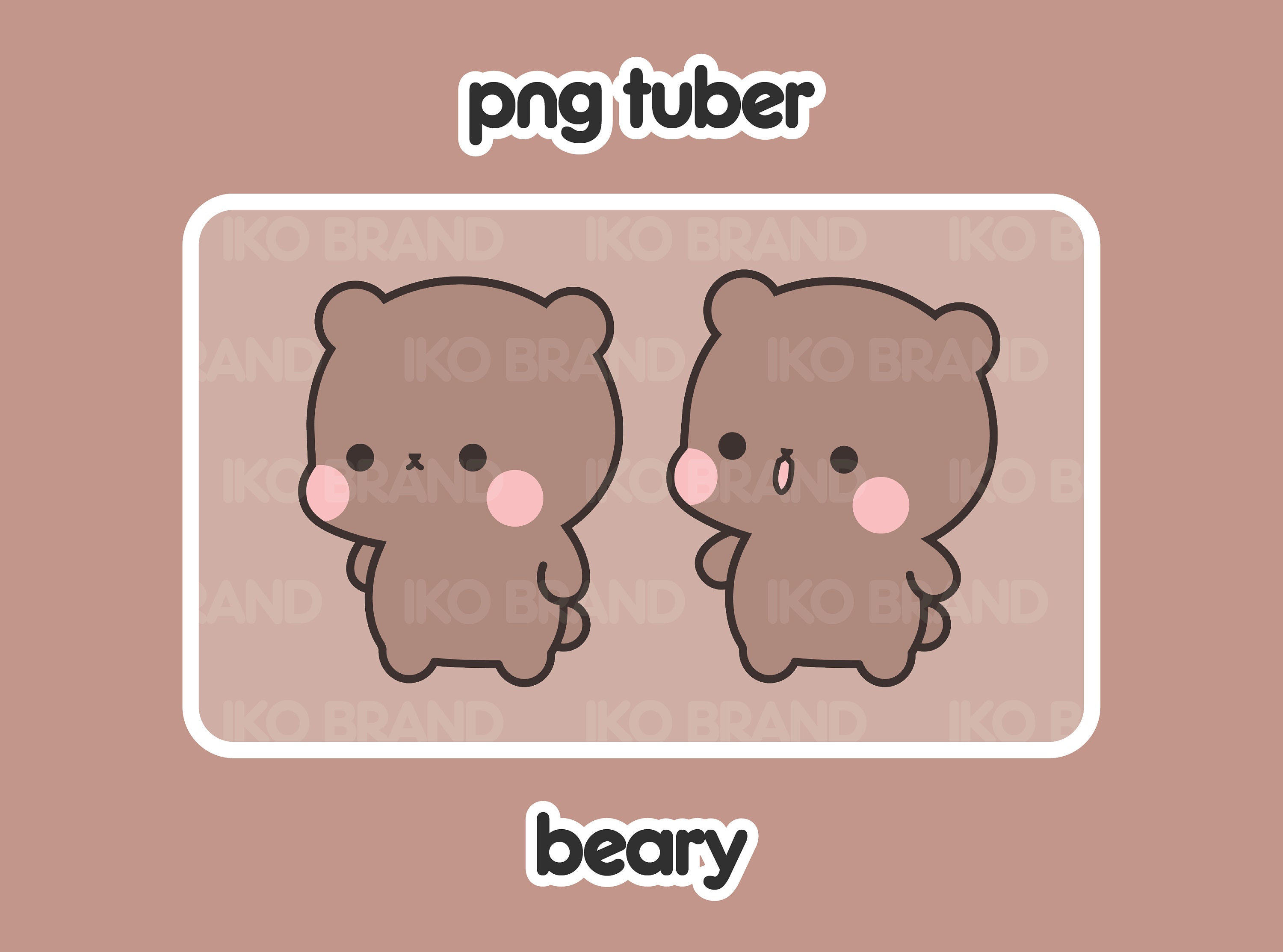 Pngtuber - Bear | Chibi | Cute | Kawaii | Twitch | Youtube | Vtuber | Streaming | Ready to Use ...