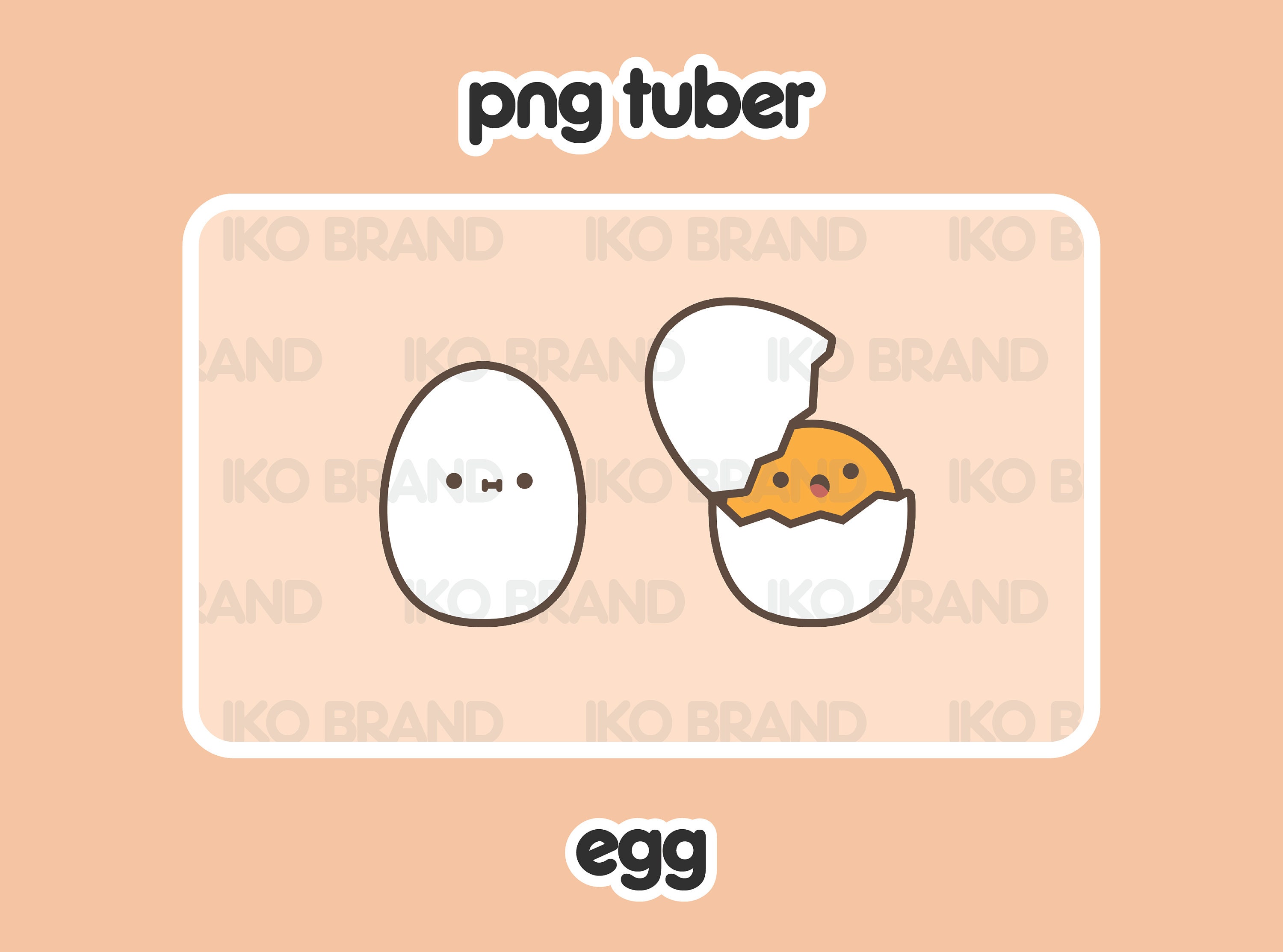 Egg Pngtuber Avatar – Chibi Kawaii Vtuber, Streaming Ready (digital ...