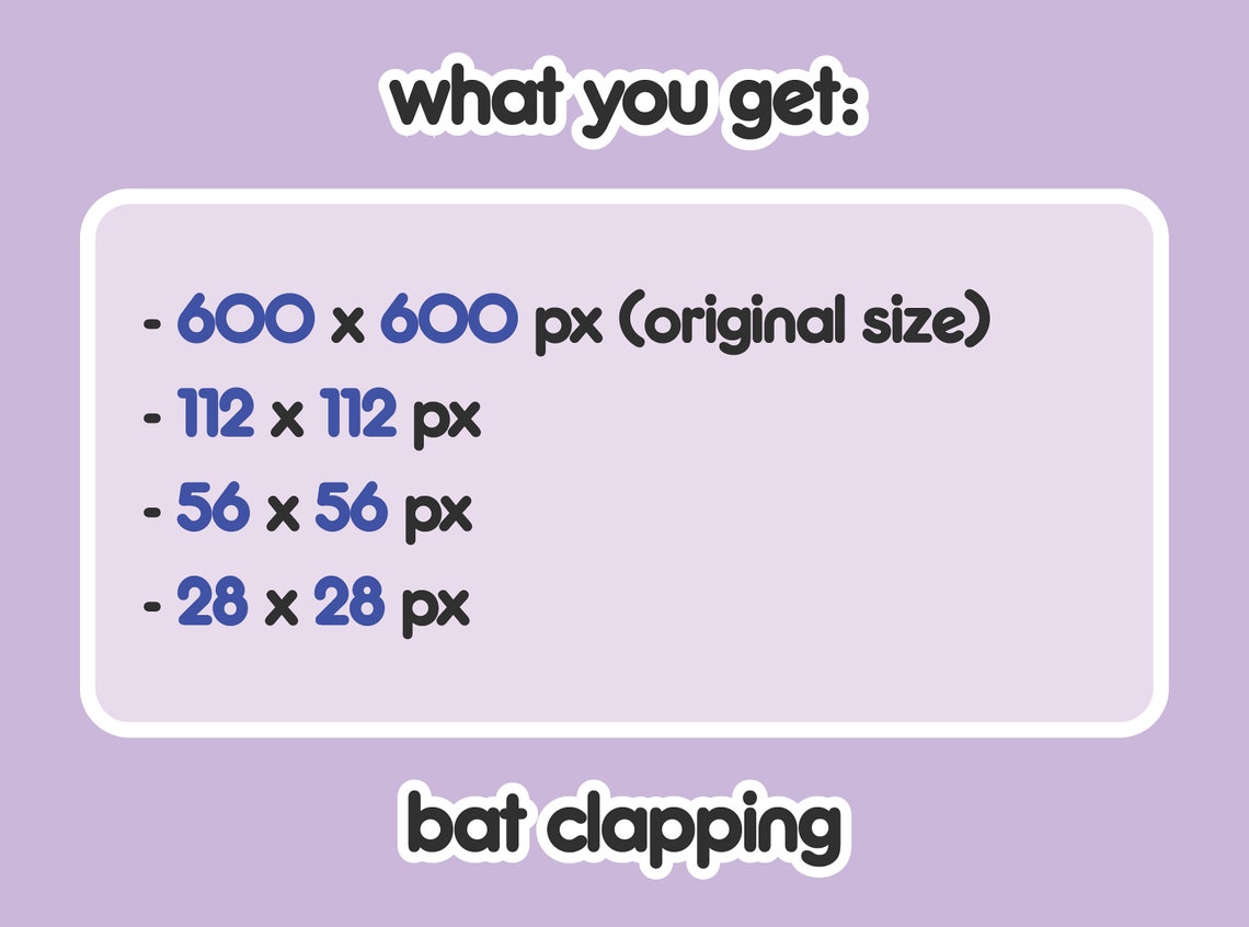 Animated Emote - Bat Clapping | Clap | Nice One | Cute | Kawaii | Chibi ...