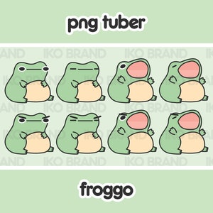 Pngtuber Frog Chibi Cute Kawaii Twitch Youtube - Etsy