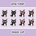 Pngtuber - Black Cat | Chibi | Cute | Kawaii | Twitch | Youtube ...