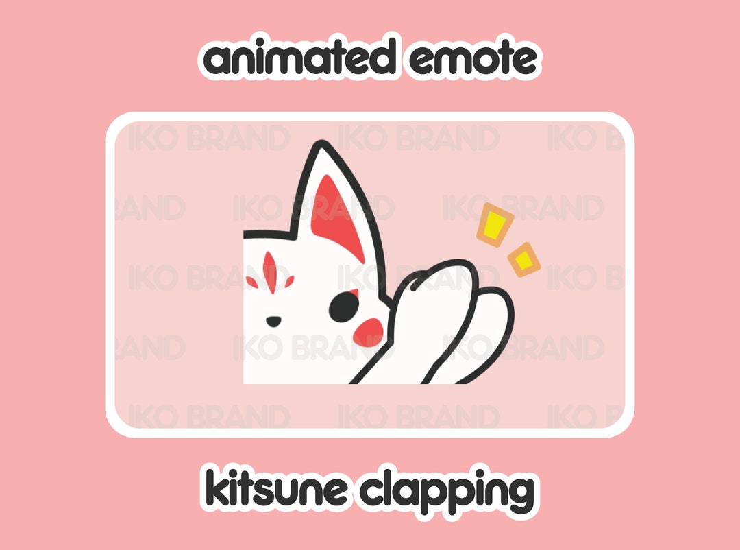 Animated Emote - Kitsune Clapping | Clap | Nice One | Cute | Kawaii ...