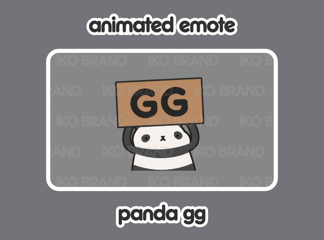Animated Emote - Panda GG | Cute | Kawaii | Chibi | Twitch, Youtube ...