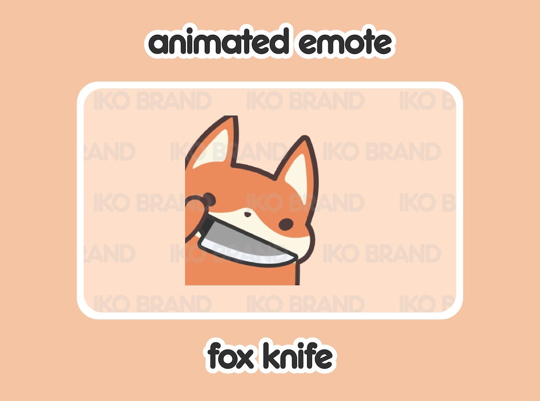 Evil Fox Knife Animated Emote: Chibi Twitch/discord (GIF Digital ...