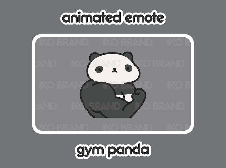 Gesto animado - Gym Panda / Lindo / Kawaii / Chibi / Twitch, YouTube ...