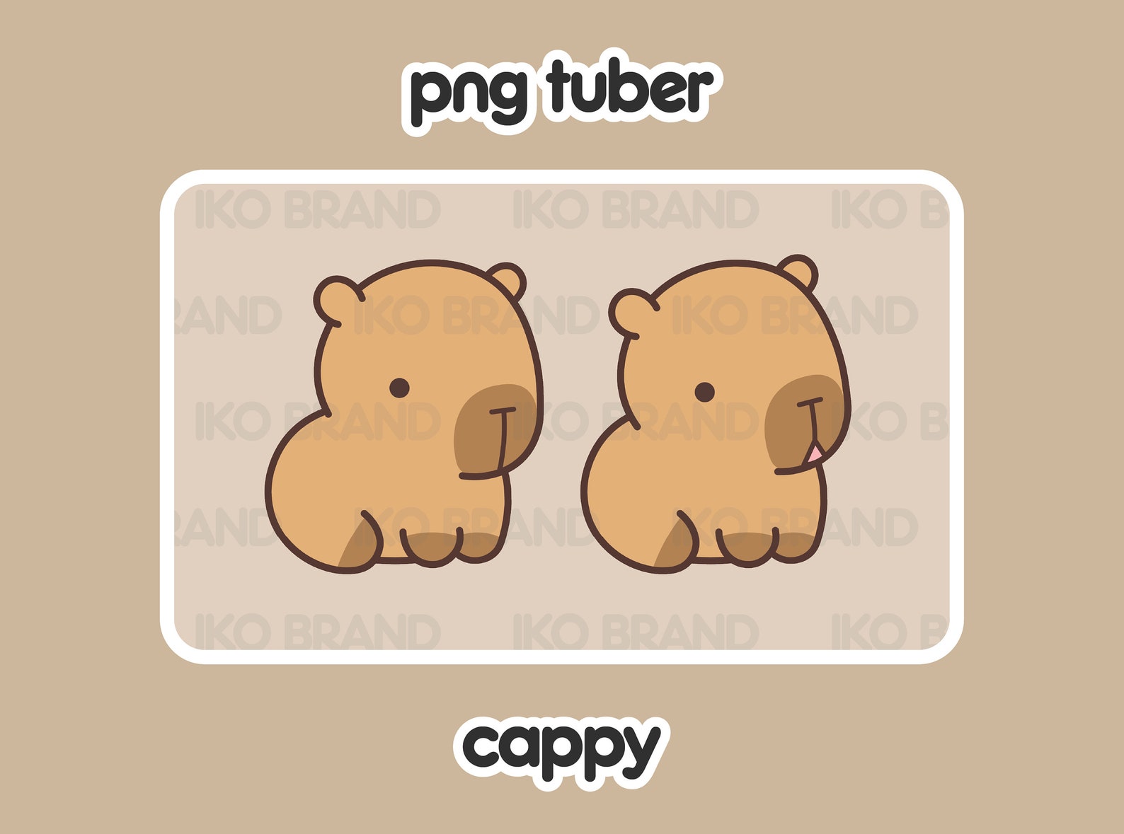Pngtuber Capybara Chibi Cute Kawaii Twitch Youtube Vtuber Streaming ...