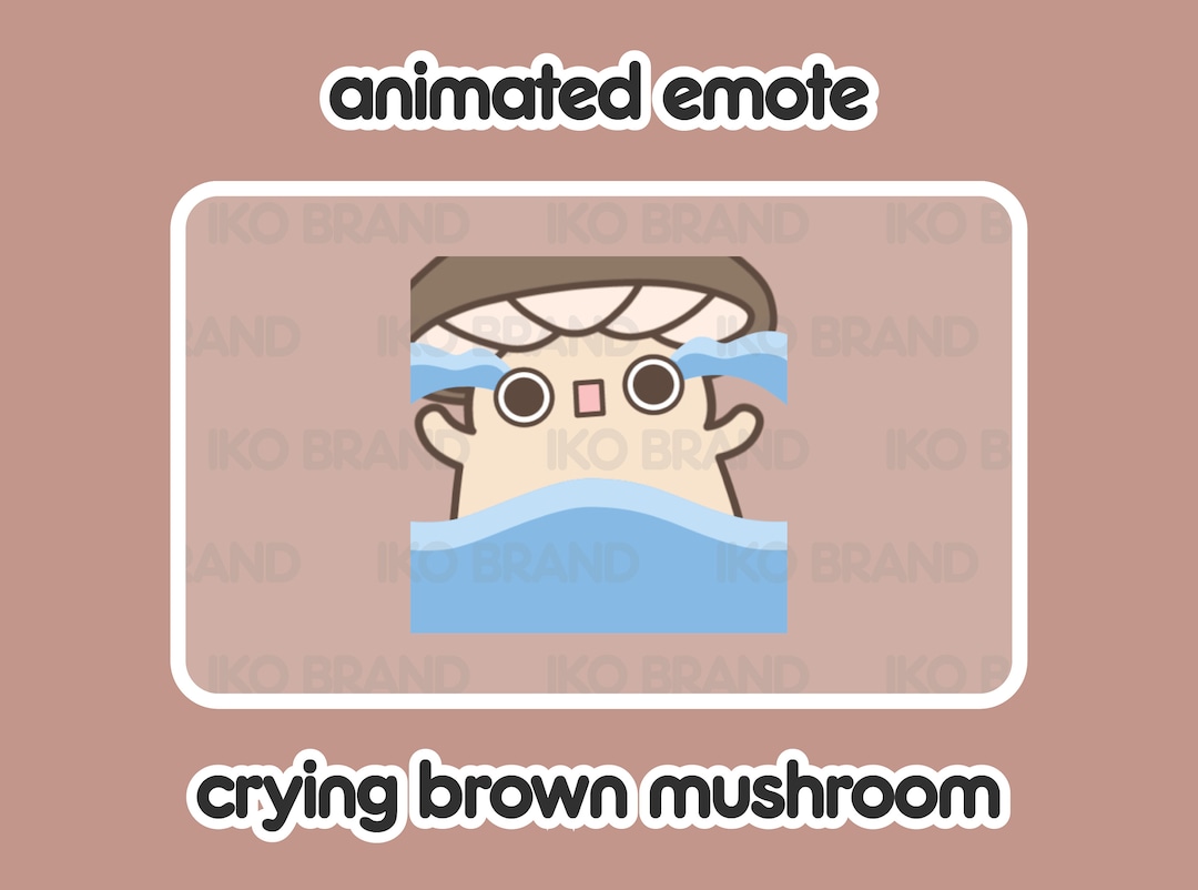 Animated Emote - Crying Brown Mushroom | Cute | Kawaii | Chibi | Twitch ...