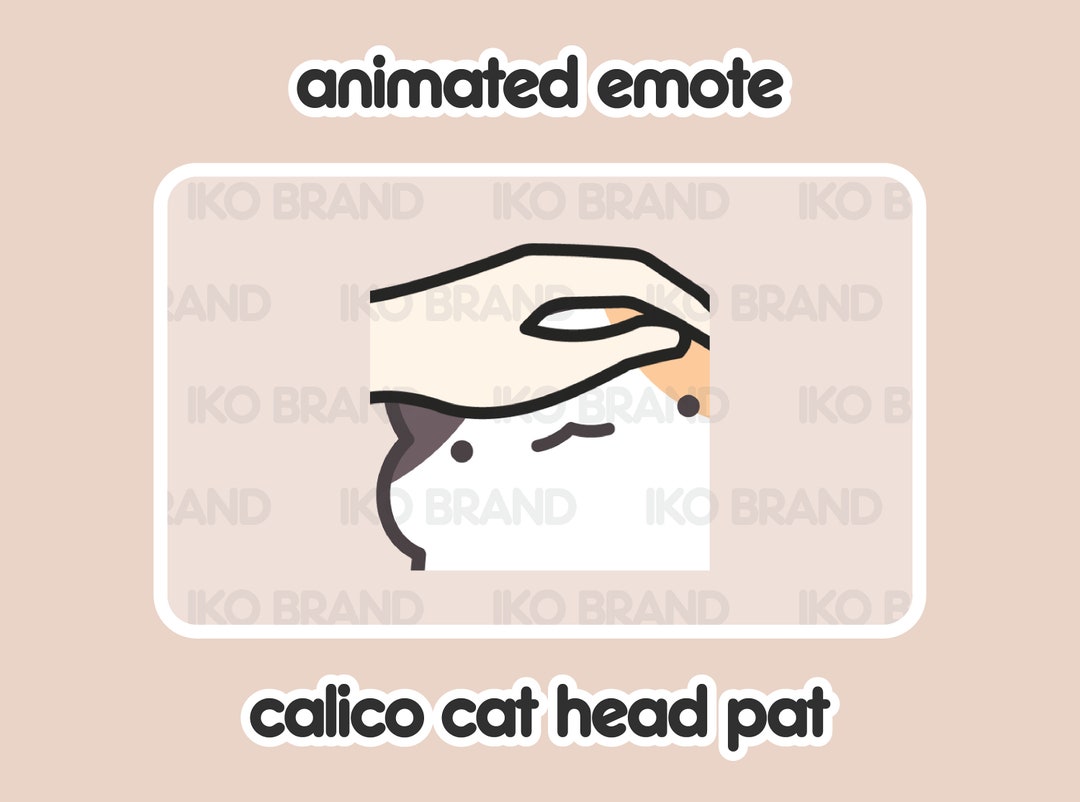 Animated Emote - Calico Cat Head Pat | Petting | Cute | Kawaii | Chibi ...