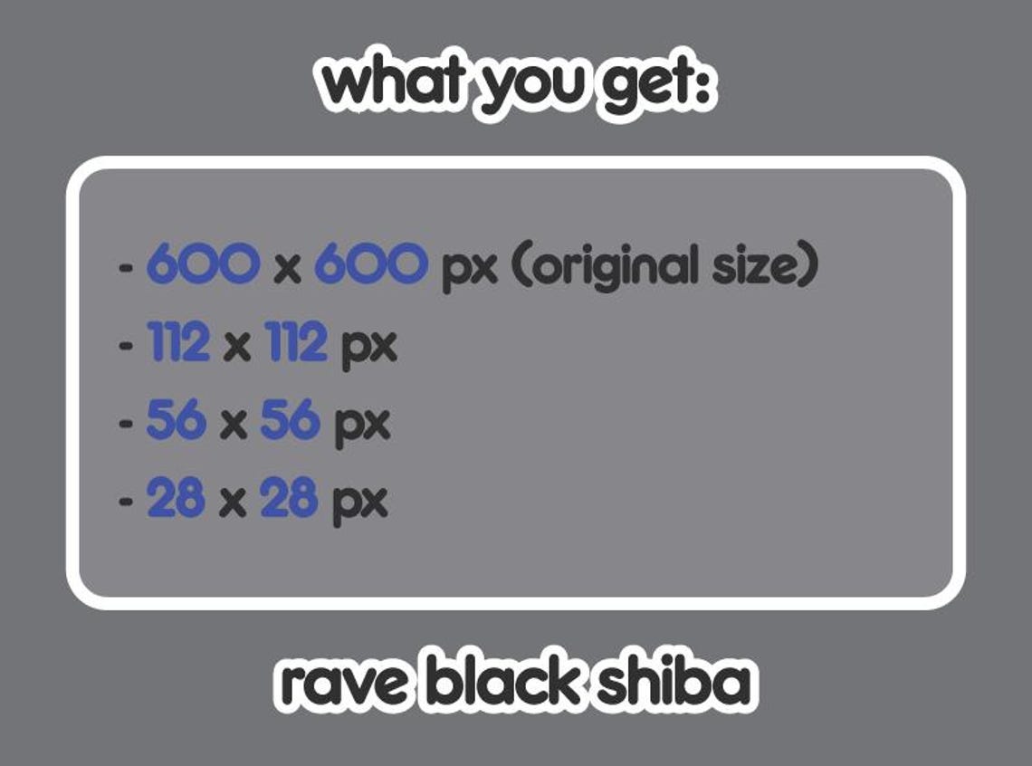 Animated Emote - Black Shiba Rave | Cute | Kawaii | Chibi | Twitch ...