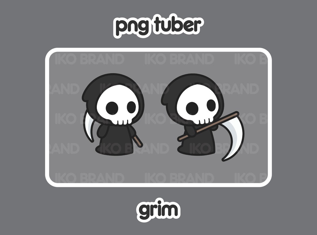 Grim Reaper Pngtuber Avatar: Chibi Vtuber Stream Asset (digital File ...