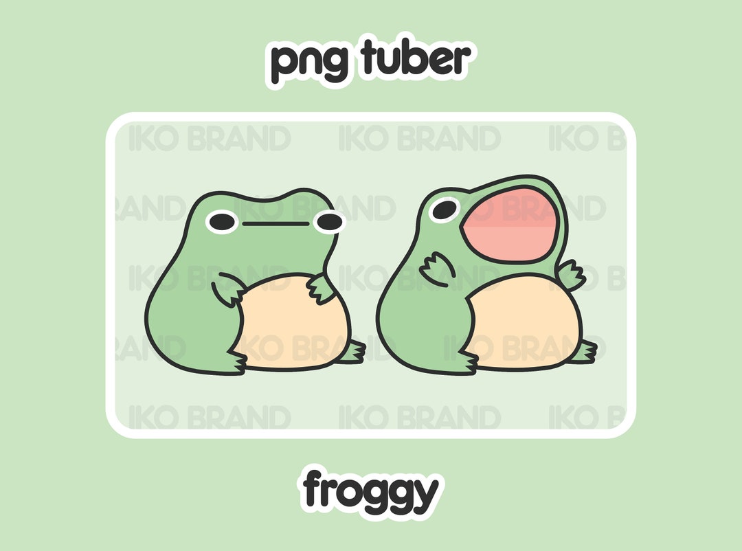 Pngtuber - Frog | Chibi | Cute | Kawaii | Twitch | Youtube | Vtuber | Streaming | Ready to Use ...
