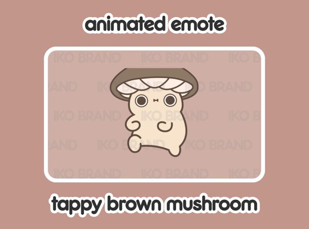 Brown Mushroom Tippy Taps Animated Emote (GIF Files) - Etsy
