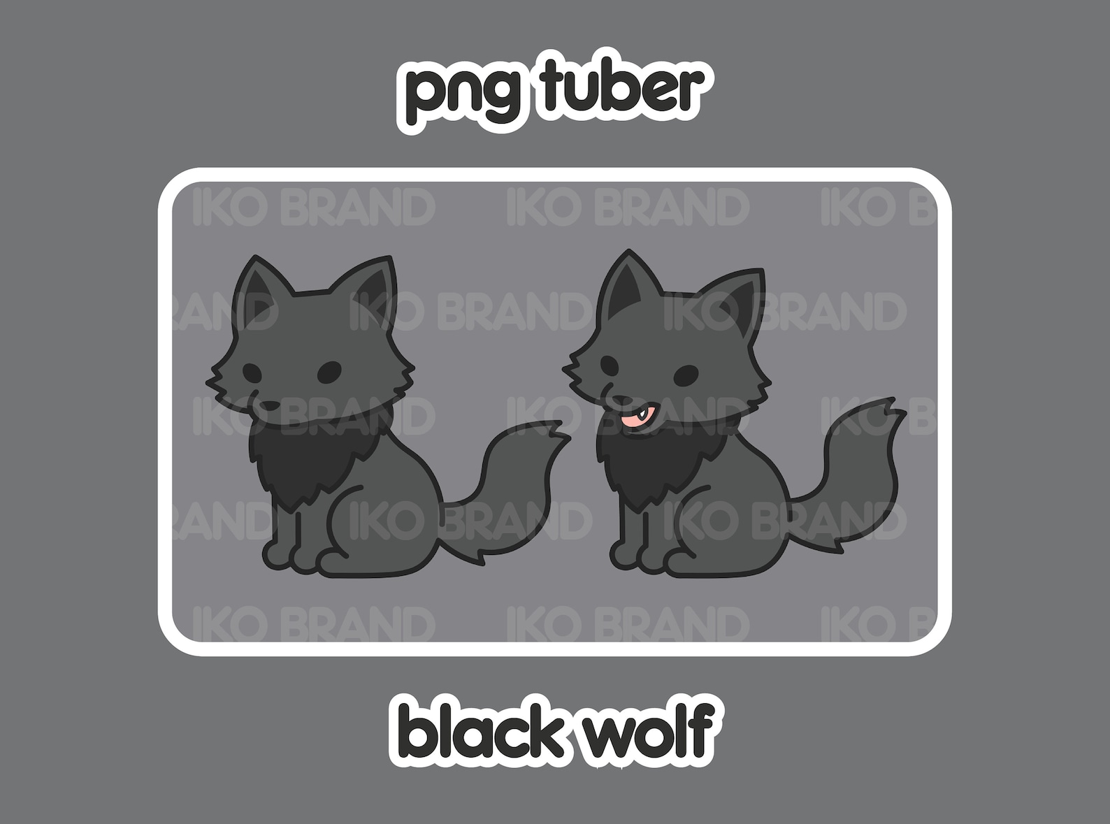 Pngtuber - Black Wolf | Chibi | Cute | Kawaii | Twitch | Youtube ...