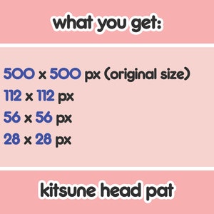 Animated Emote - Kitsune Head Pat | Petting | Cute | Kawaii | Chibi ...