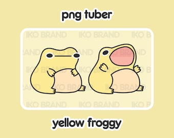 Cute Frog Pngtuber Chibi Cute Kawaii Twitch Youtube Vtuber Streaming Ready to Use for OBS ...