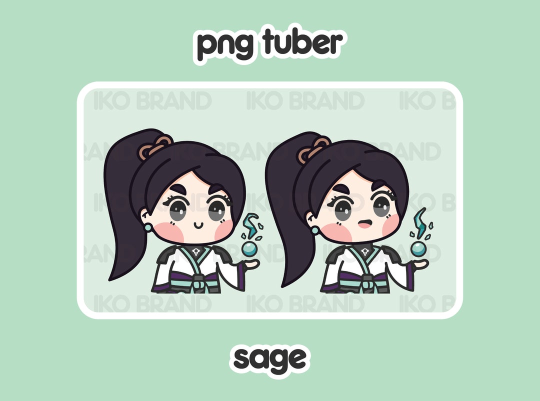 Sage Valorant PNGTuber: Chibi Vtuber Piercing (Digitale Datei) - Etsy.de