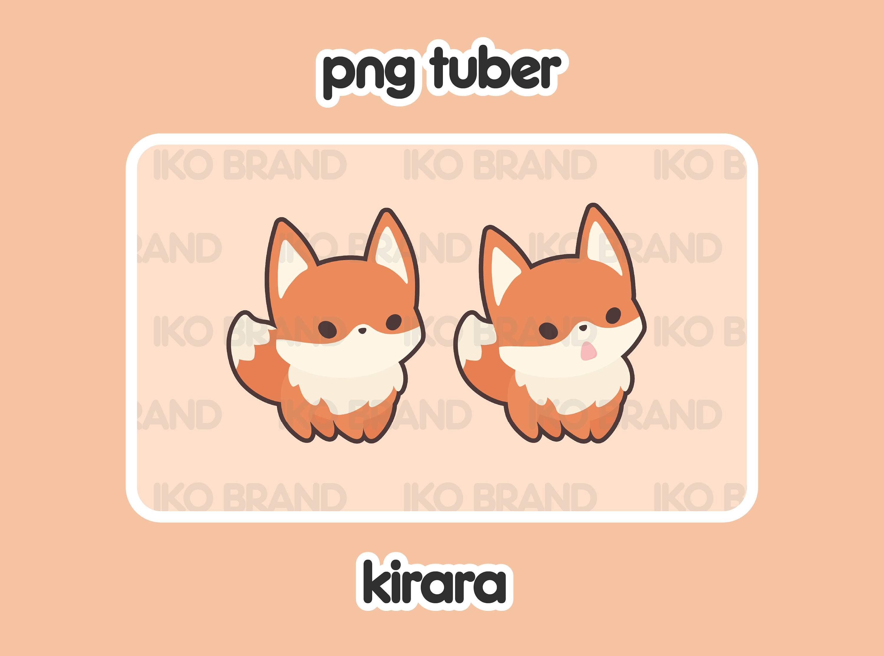 Pngtuber Fox Chibi Cute Kawaii Twitch Youtube - Etsy Canada