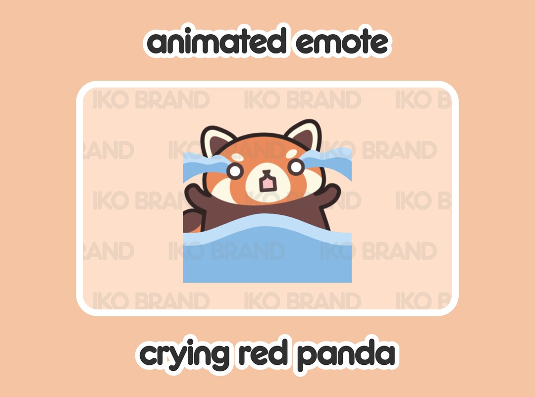 Animated Emote - Crying Red Panda | Cute | Kawaii | Chibi | Twitch ...