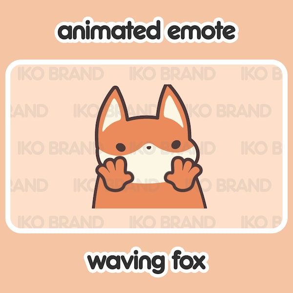 Fox Waving Emote - Etsy