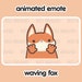 Animated Emote - Fox Waving | Cute | Kawaii | Chibi | Twitch, Youtube ...