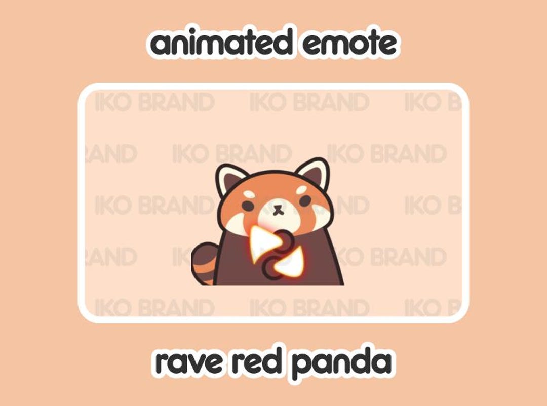 Animated Emote - Red Panda Rave | Cute | Kawaii | Chibi | Twitch ...