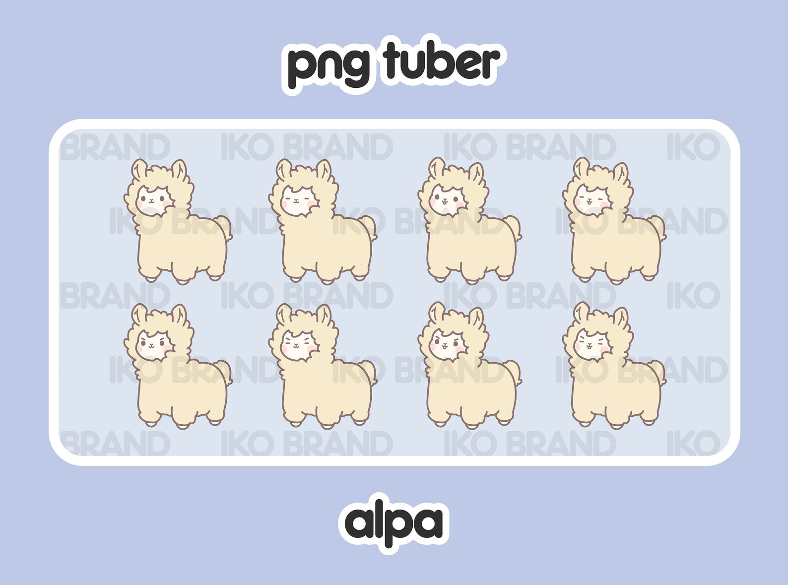 Pngtuber - Alpaca | Chibi | Cute | Kawaii | Twitch | Youtube | Vtuber ...