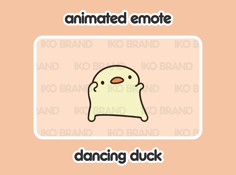 Dancing Duck Animated Emote - Chibi Kawaii GIF (digital File) - Etsy