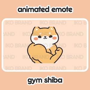 Animated Emote - Gym Shiba Inu | Cute | Kawaii | Chibi | Twitch ...