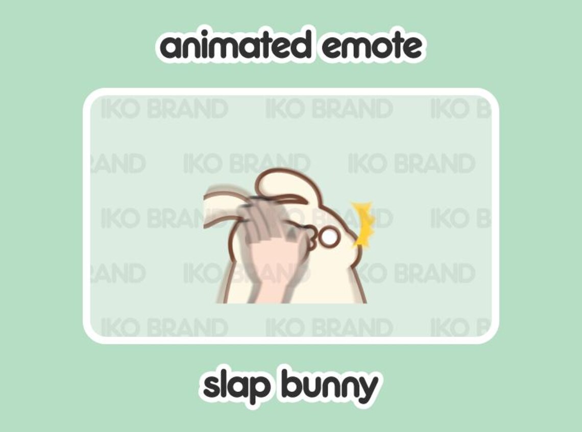 Animated Emote - Bunny Slap | Cute | Kawaii | Chibi | Twitch, Youtube ...