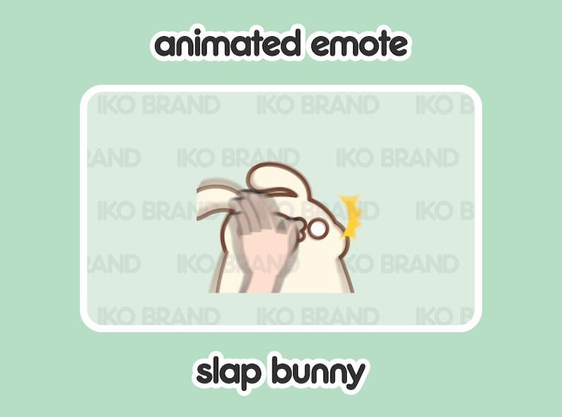 Animated Emote - Bunny Slap | Cute | Kawaii | Chibi | Twitch, Youtube ...