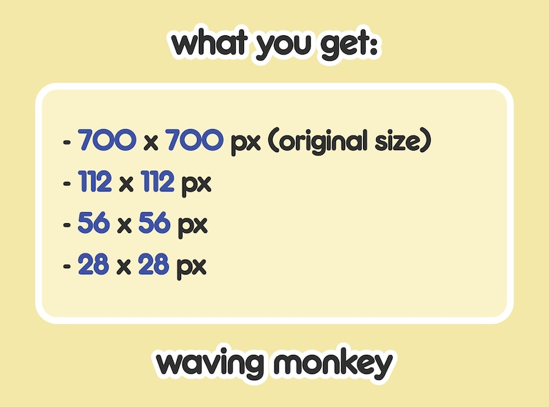 Waving Monkey Animated Emote - Twitch, Youtube, Discord (GIF File) - Etsy