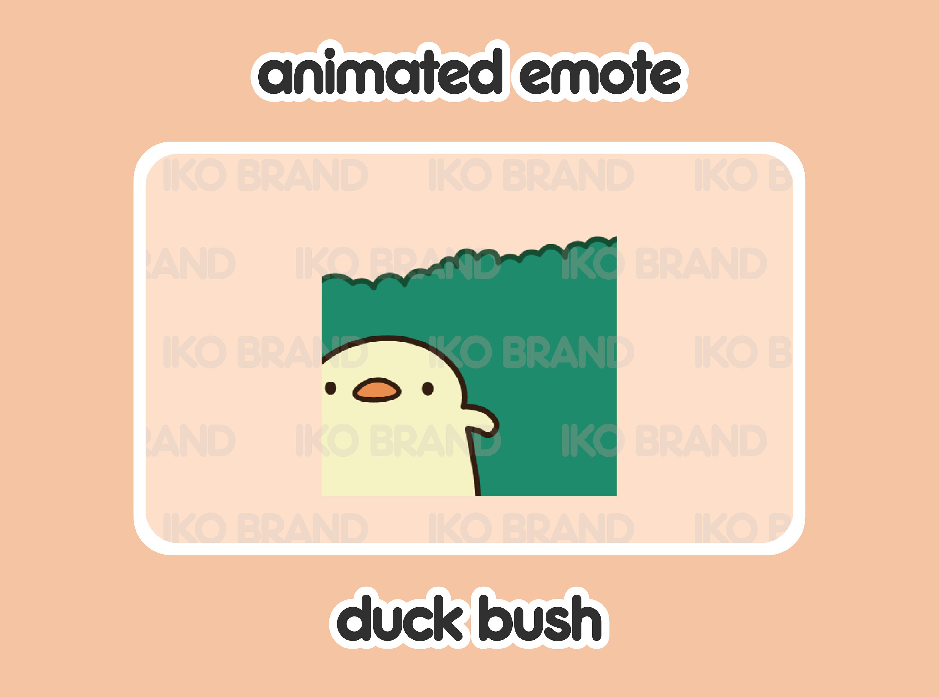 Animated Emote Duck Hiding Bush Cute Kawaii Chibi Twitch, Youtube ...