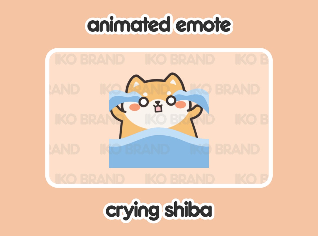 Animated Emote - Crying Shiba Inu | Cute | Kawaii | Chibi | Twitch ...