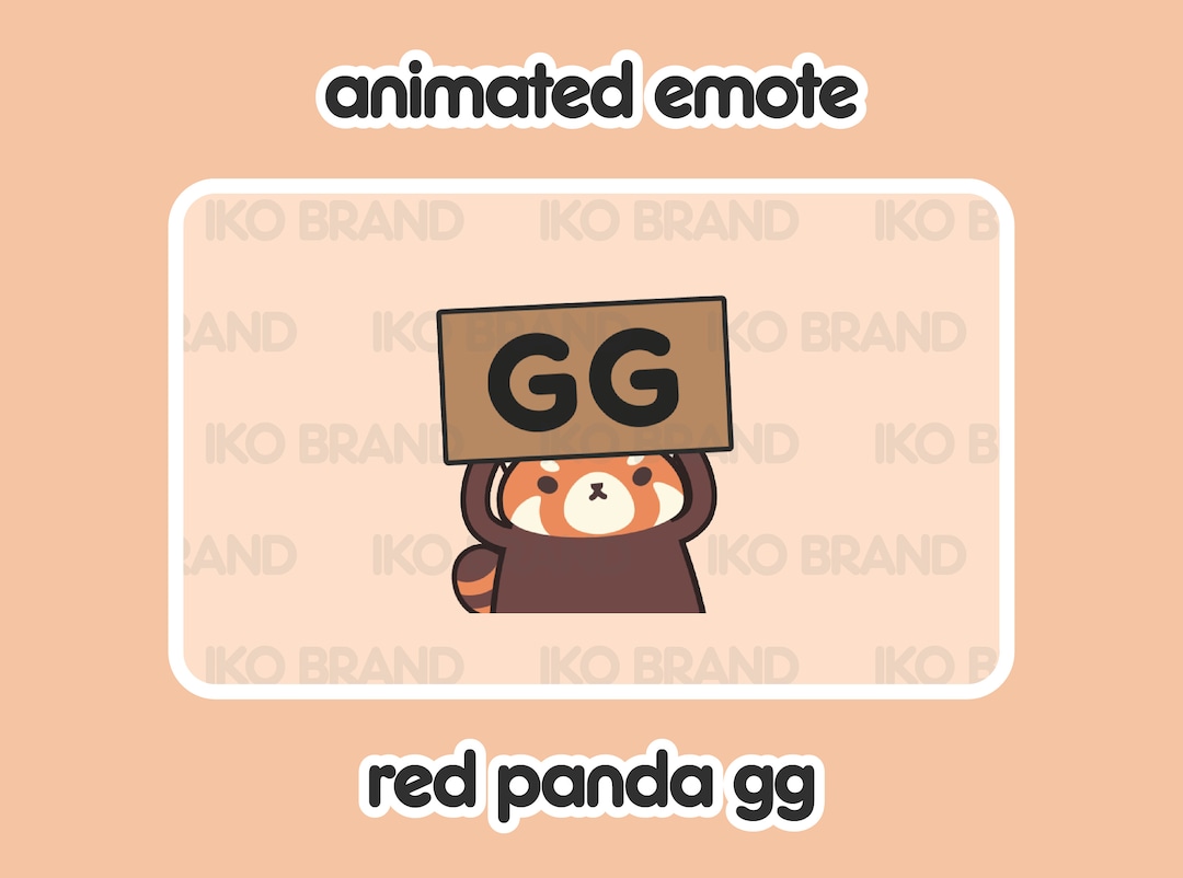 Animated Emote - Red Panda GG | Cute | Kawaii | Chibi | Twitch, Youtube ...