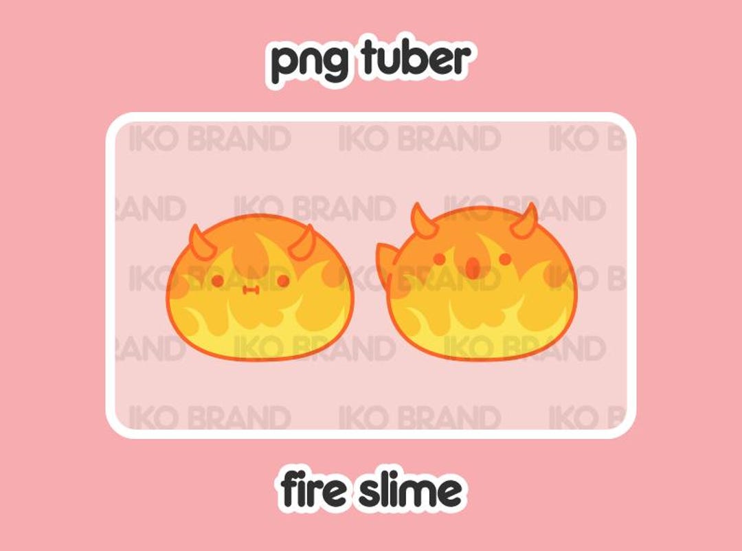 Fire Slime Pngtuber: Chibi Vtuber Avatar (ready to Use) - Etsy Canada