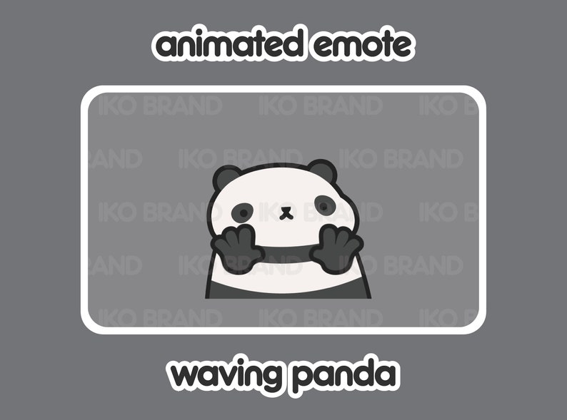 Animated Emote - Panda Waving | Cute | Kawaii | Chibi | Twitch, Youtube ...