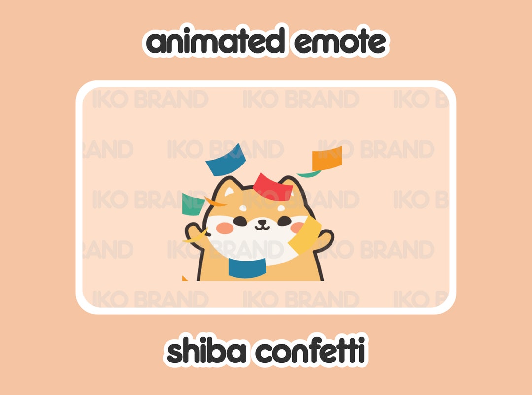 Shiba Confetti Party Hype Animated Emote (GIF Digital Download) - Etsy