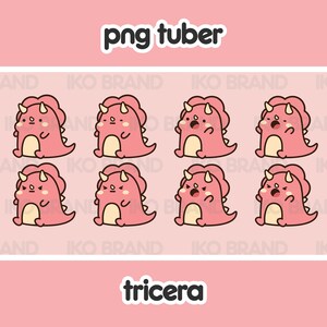 Pngtuber - Triceratops | Dino | Chibi | Cute | Kawaii | Twitch ...
