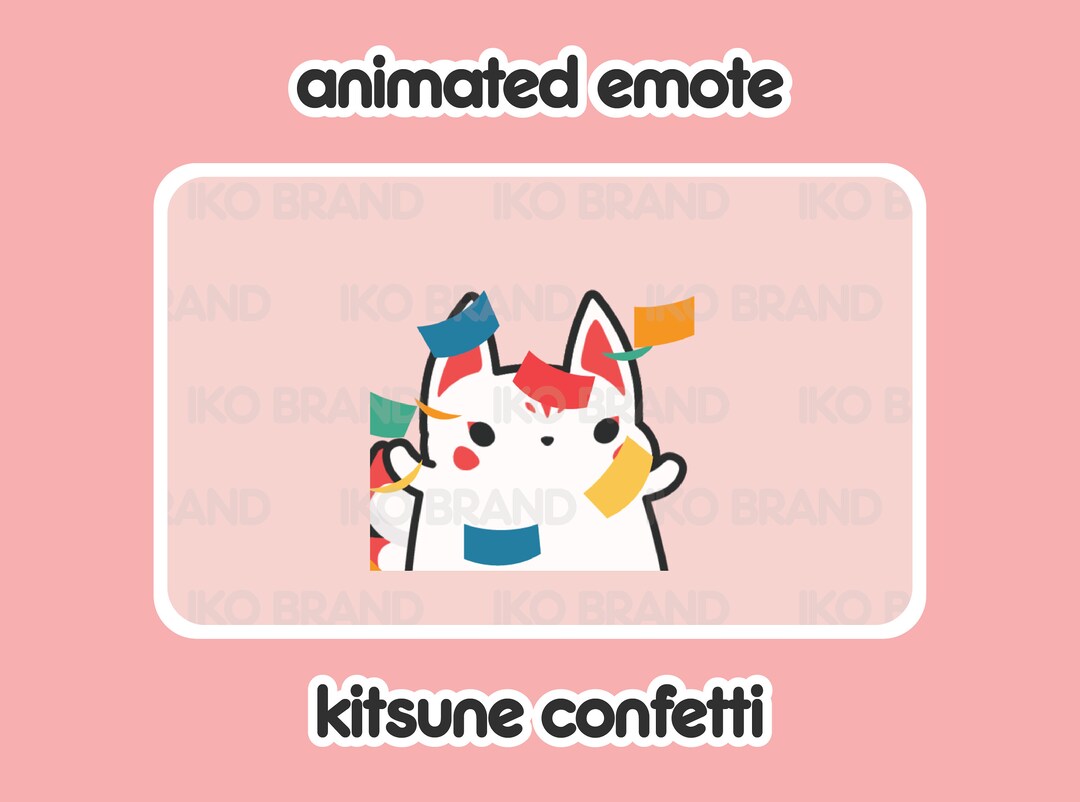 Kitsune Confetti Party Hype Animated Emote: Twitch, Youtube, Discord ...