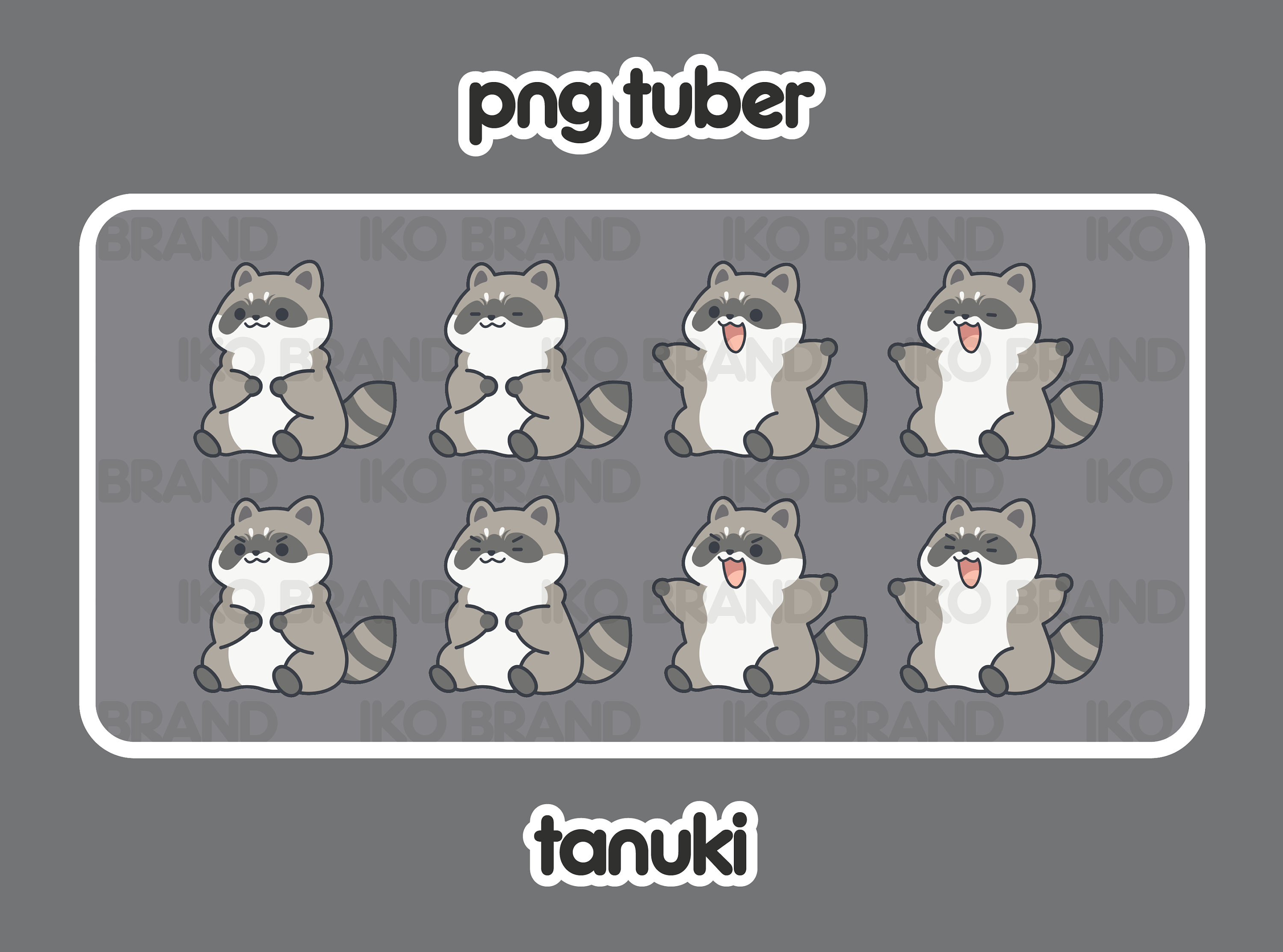 PNGTuber Mapache / Chibi / Lindo / Kawaii / Twitch / YouTube / Vtuber ...