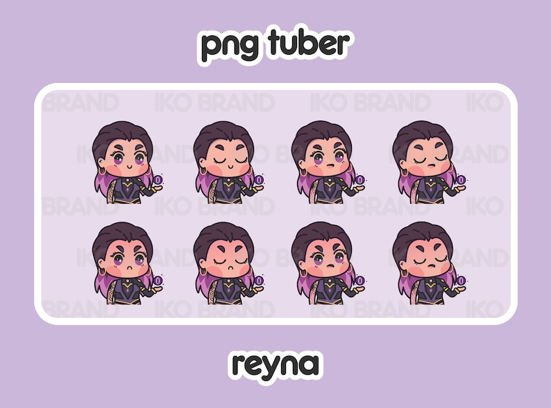 Pngtuber Reyna Valorant Chibi Cute Twitch Youtube Vtuber Streaming ...