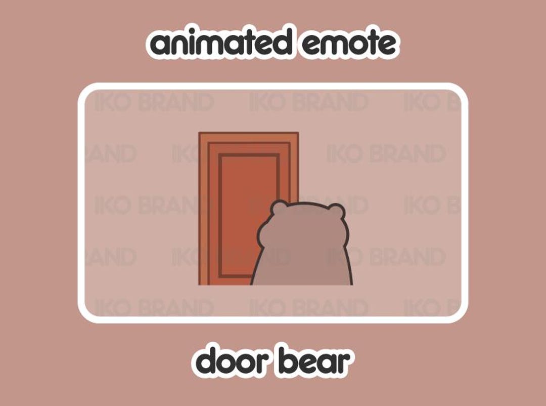 Animated Emote - Bear Door Leaving | Cute | Kawaii | Chibi | Twitch ...